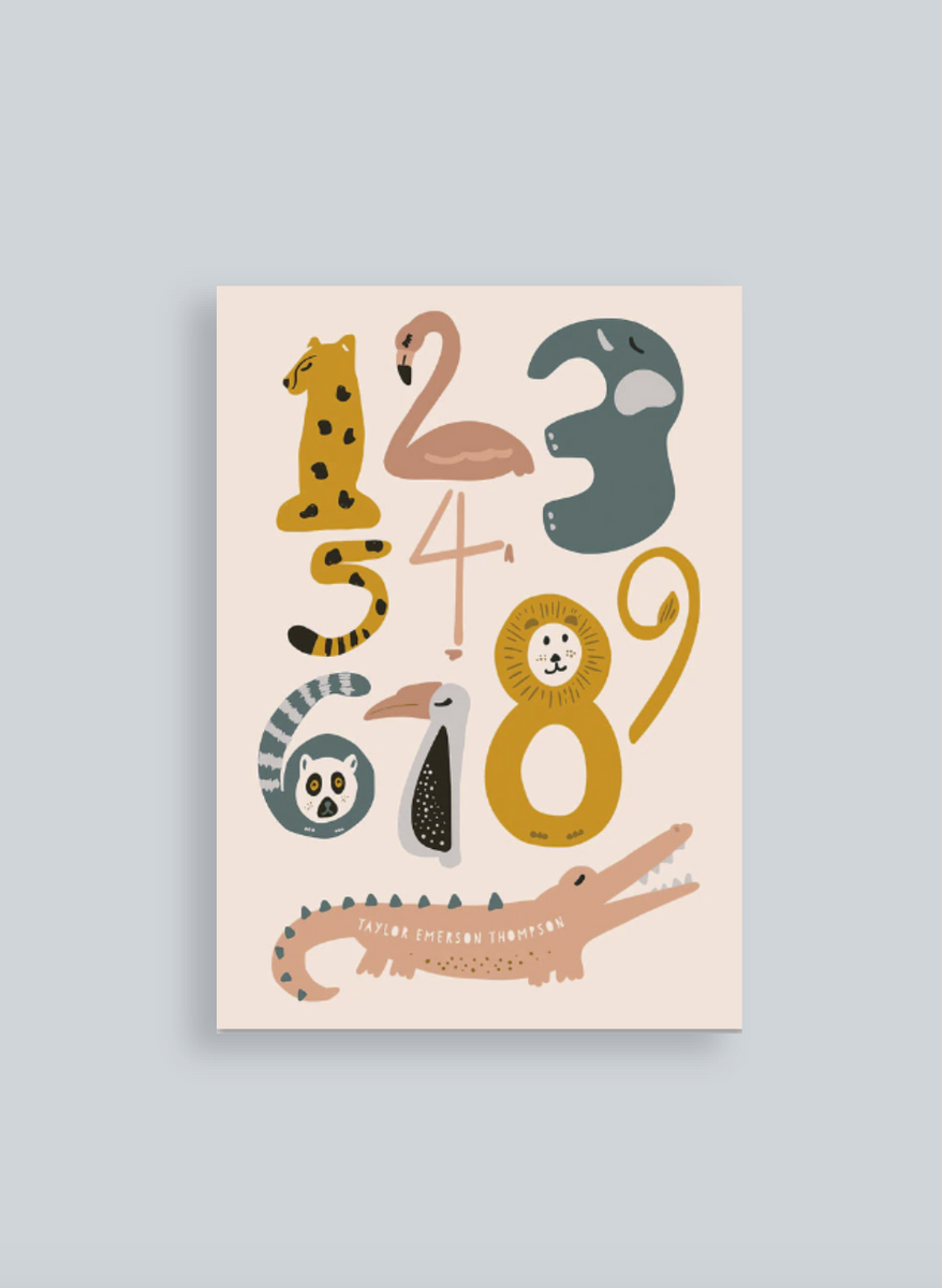 Poster Jungle numbers – tinyhuman.mx